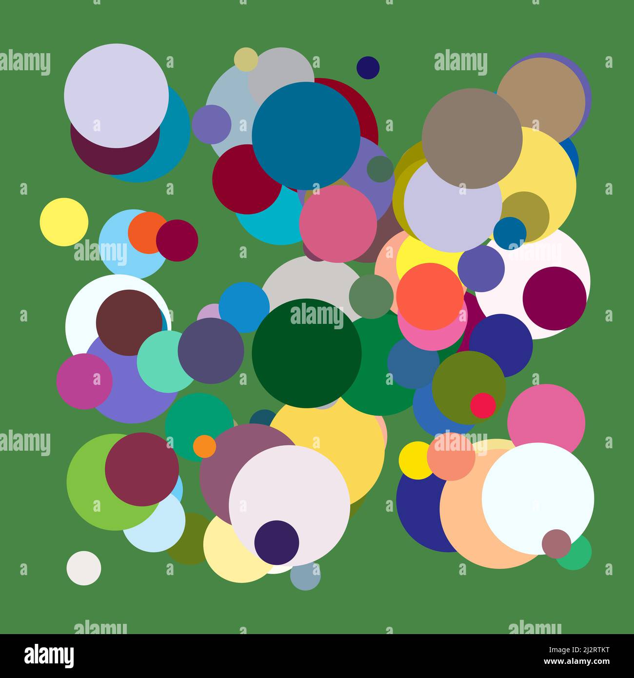 Random chaotic overlapping circles composition. Randomness concept ...