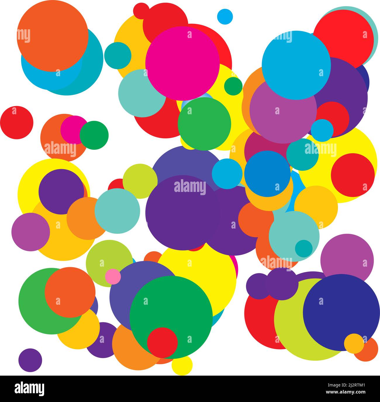 Random chaotic overlapping circles composition. Randomness concept ...