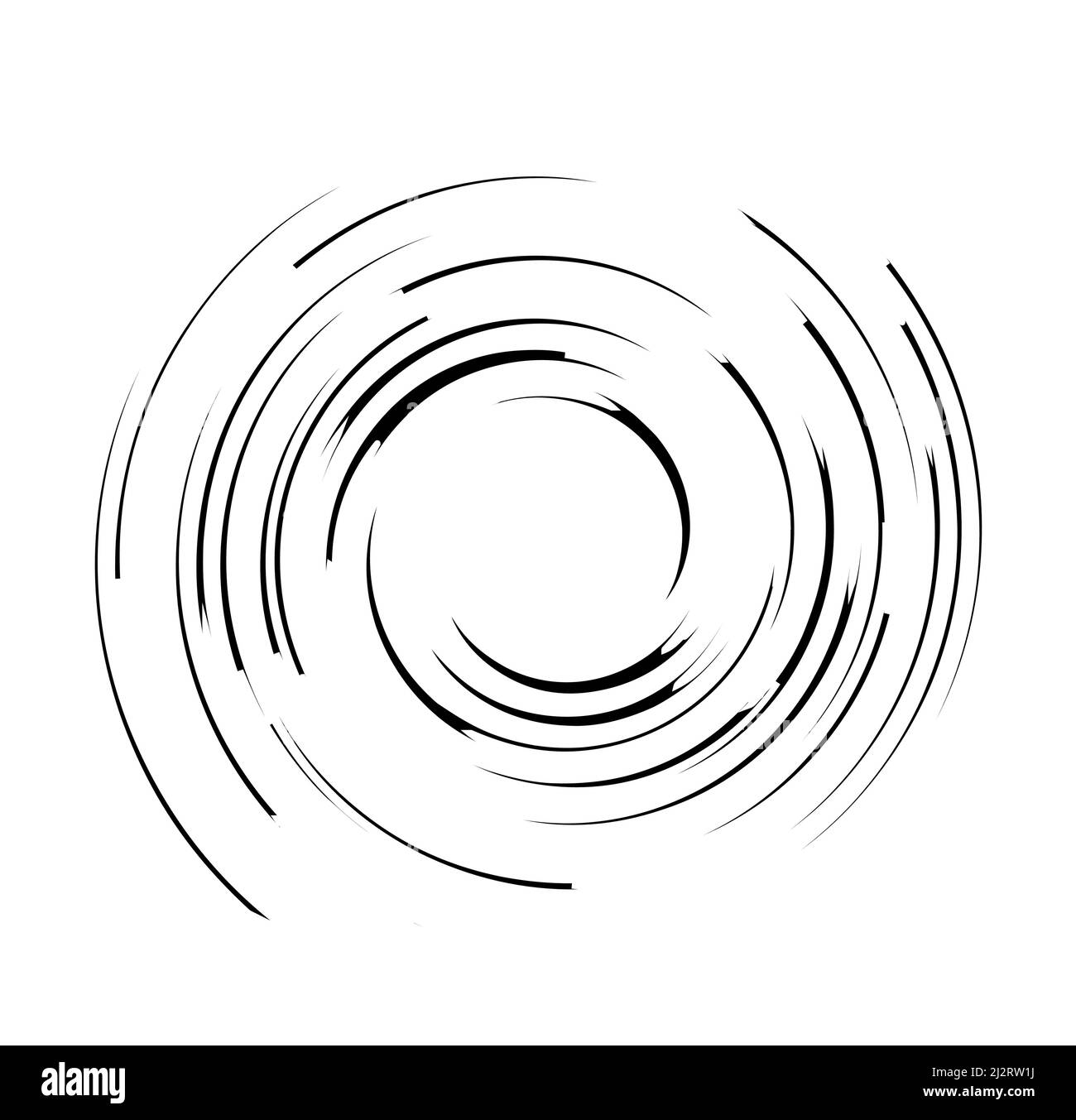 Detailed abstract spiral, swirl, twister, whirl design element vector ...