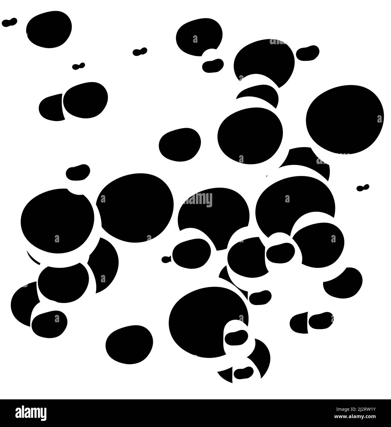 Random chaotic overlapping circles composition. Randomness concept ...