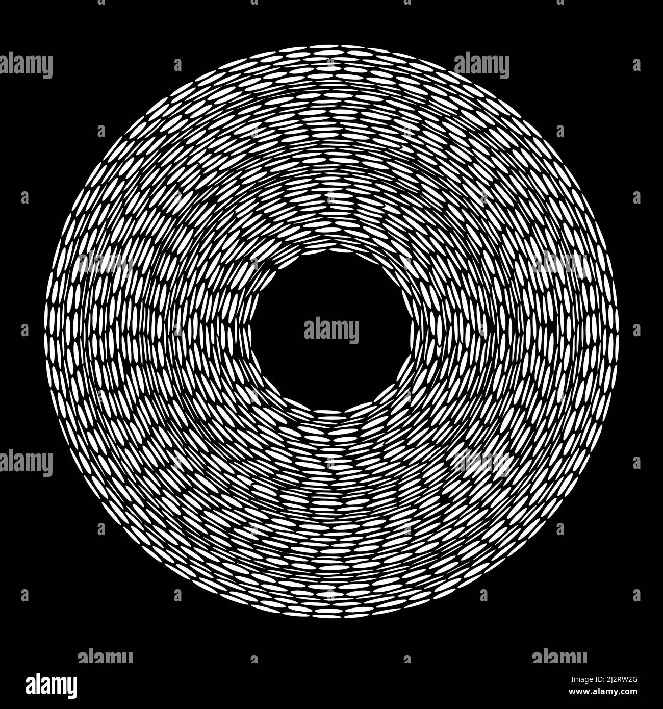 Circle rounded concentric pebble, stone, rock shapes. Circular ...