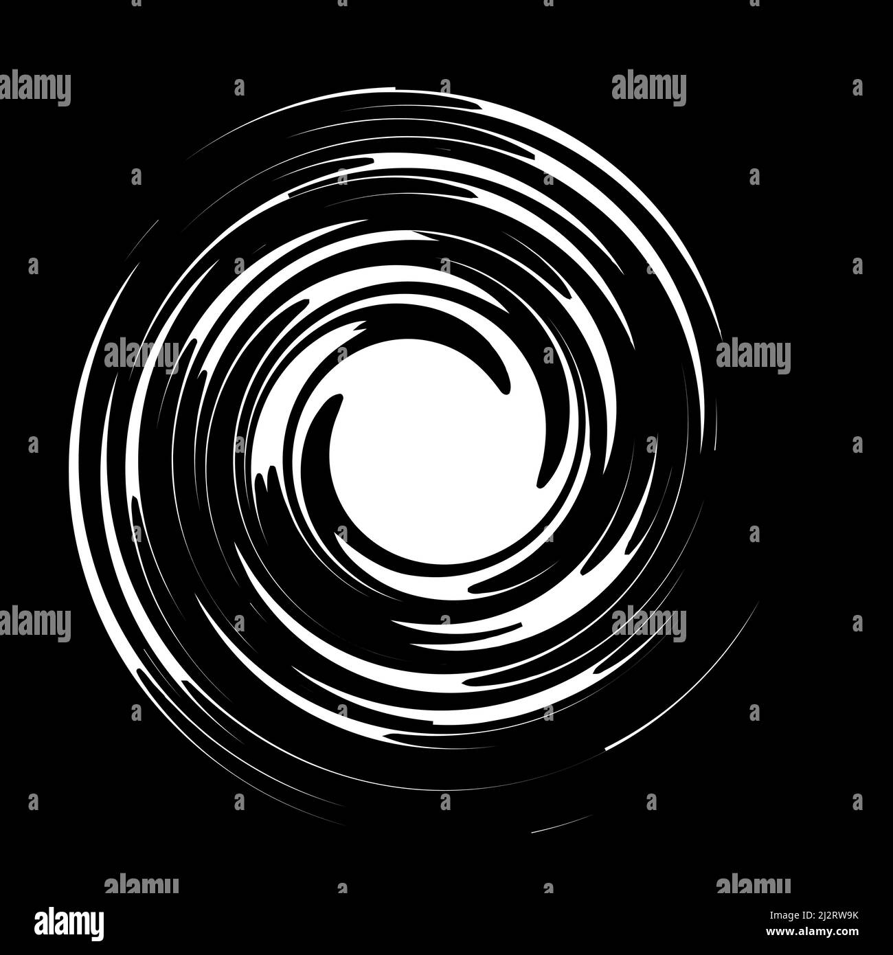 Detailed abstract spiral, swirl, twister, whirl design element vector ...