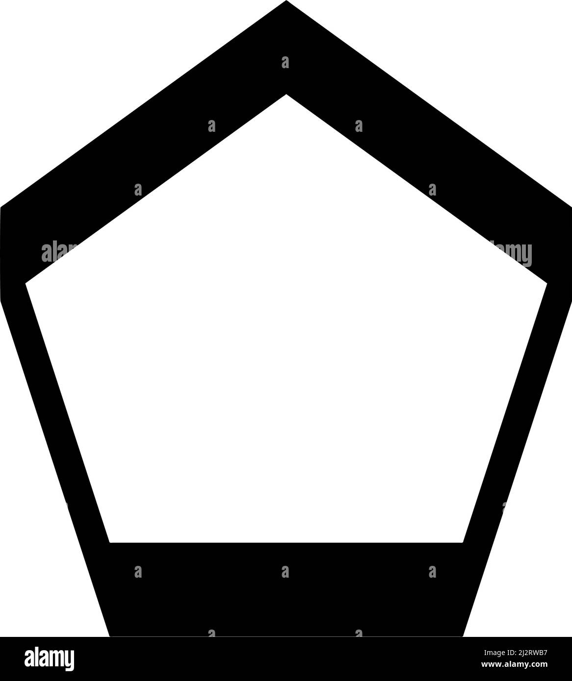 Polygon geometric abstract irregular, asymmetric shape. Stock vector ...