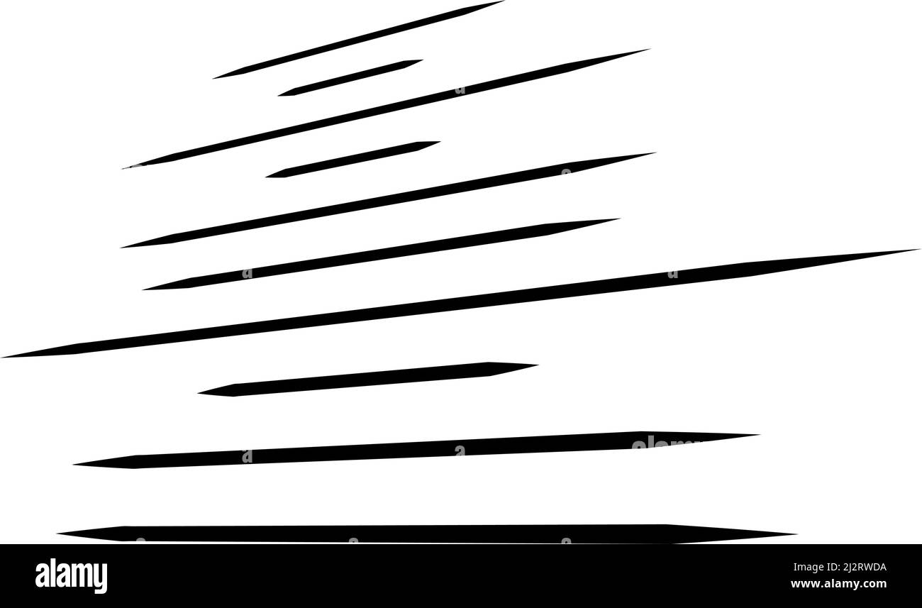 3D dynamic lines, stripes element in perspective geometric vector ...