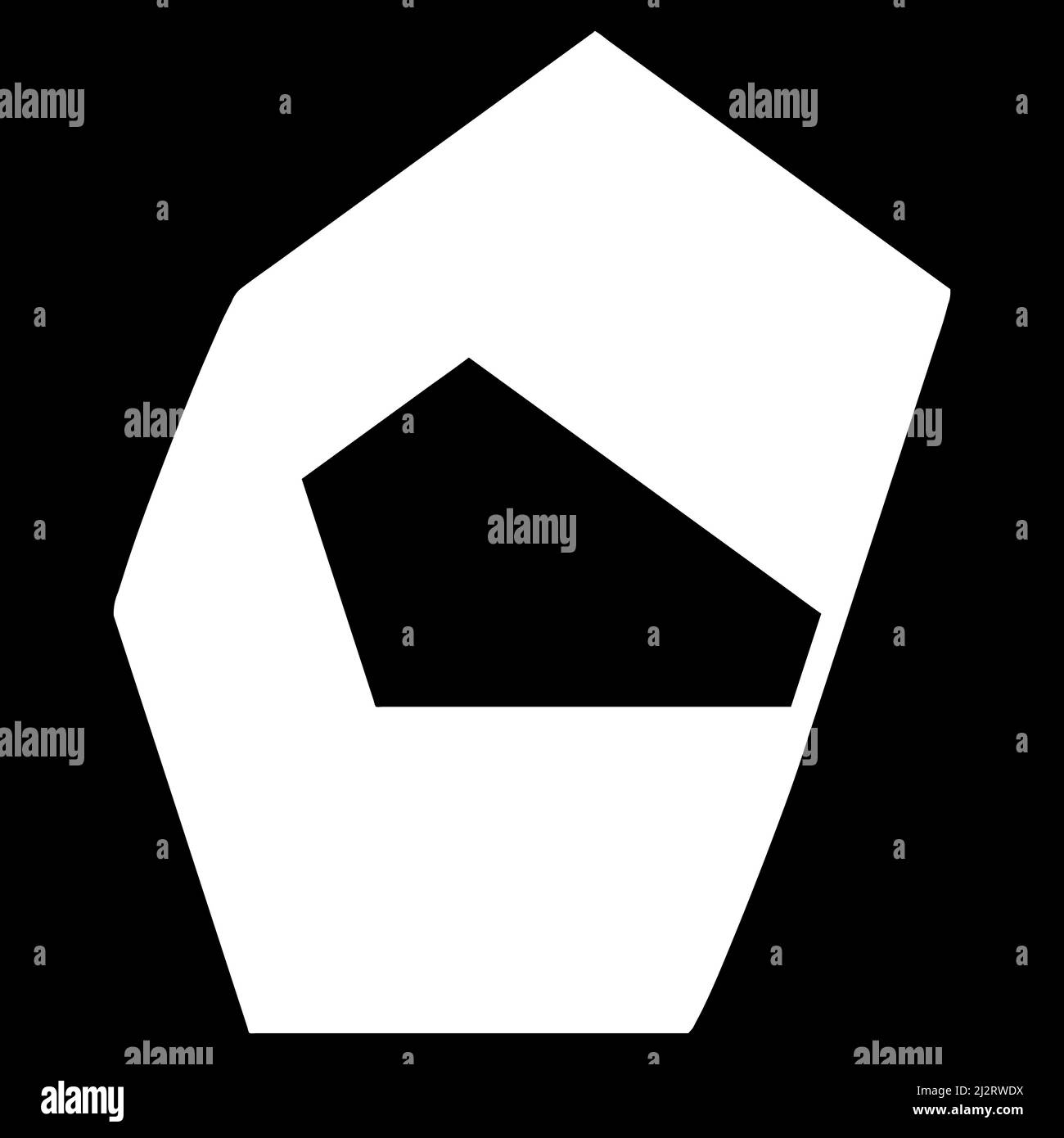 Polygon geometric abstract irregular, asymmetric shape. Stock vector ...