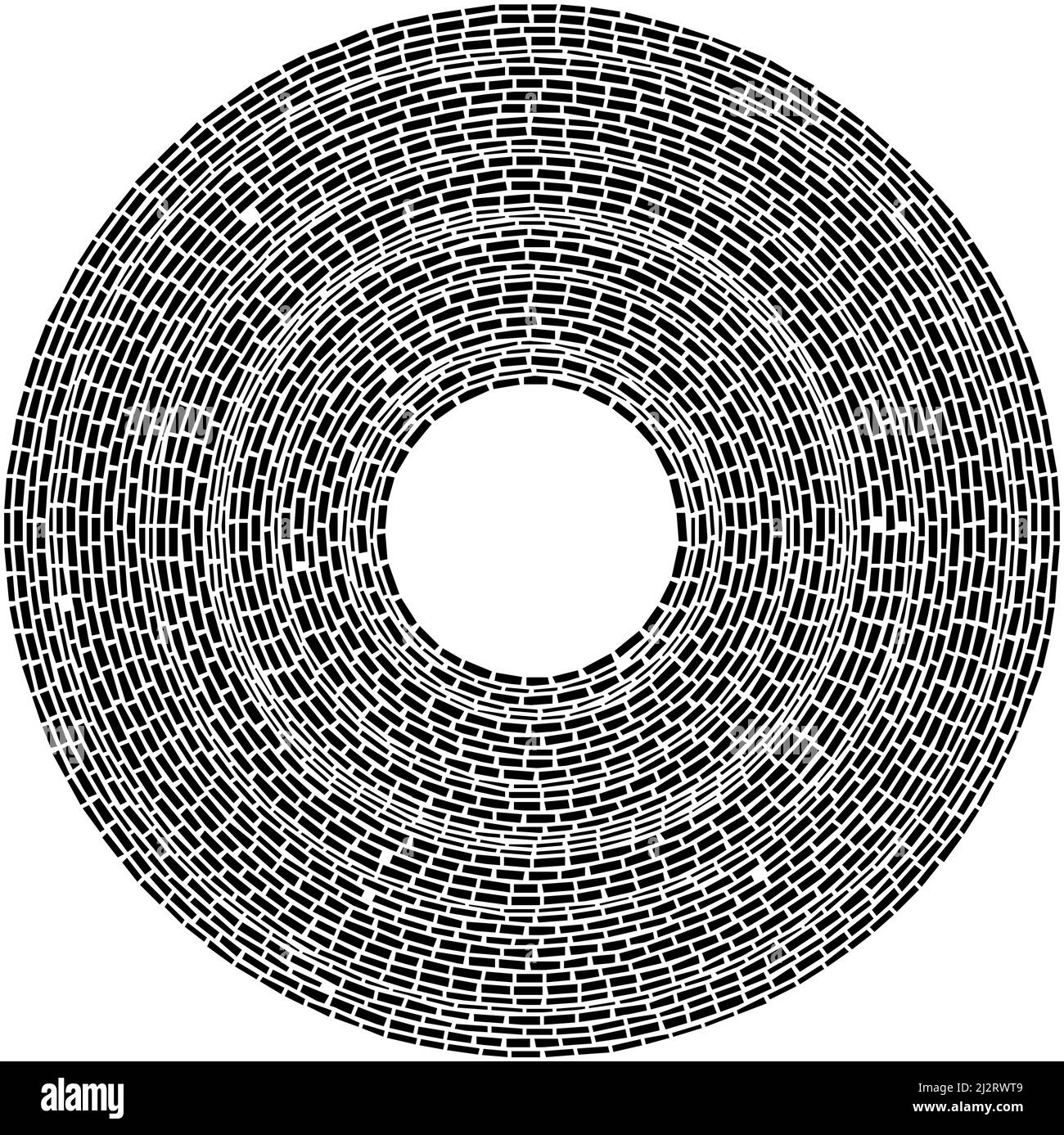 Concentric, geometric circle, ring design element of rectangle shapes ...