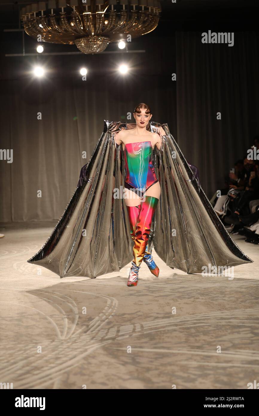 A model seen at On | Off Presents Jack Irving fashion show during ...