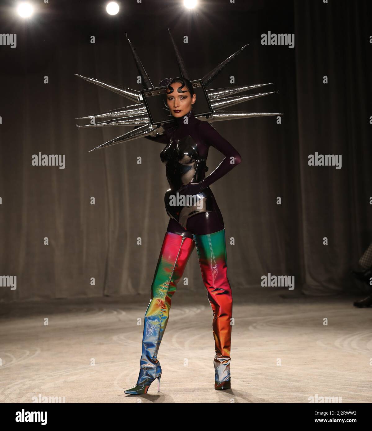 A model seen at On | Off Presents Jack Irving fashion show during ...