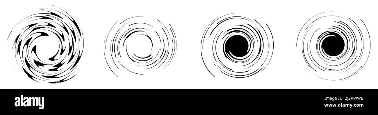 Detailed abstract spiral, swirl, twister, whirl design element vector ...