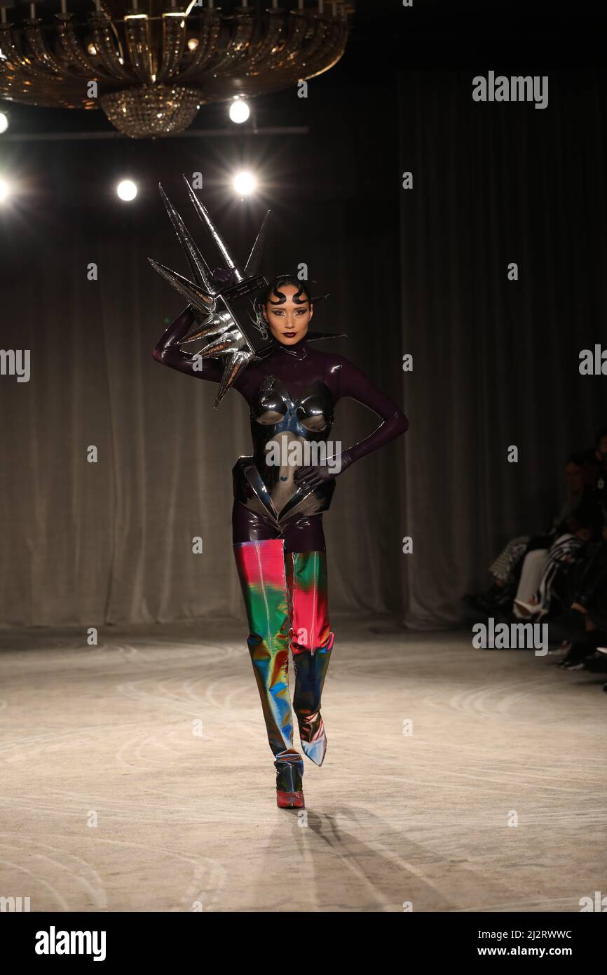 A model seen at On | Off Presents Jack Irving fashion show during ...