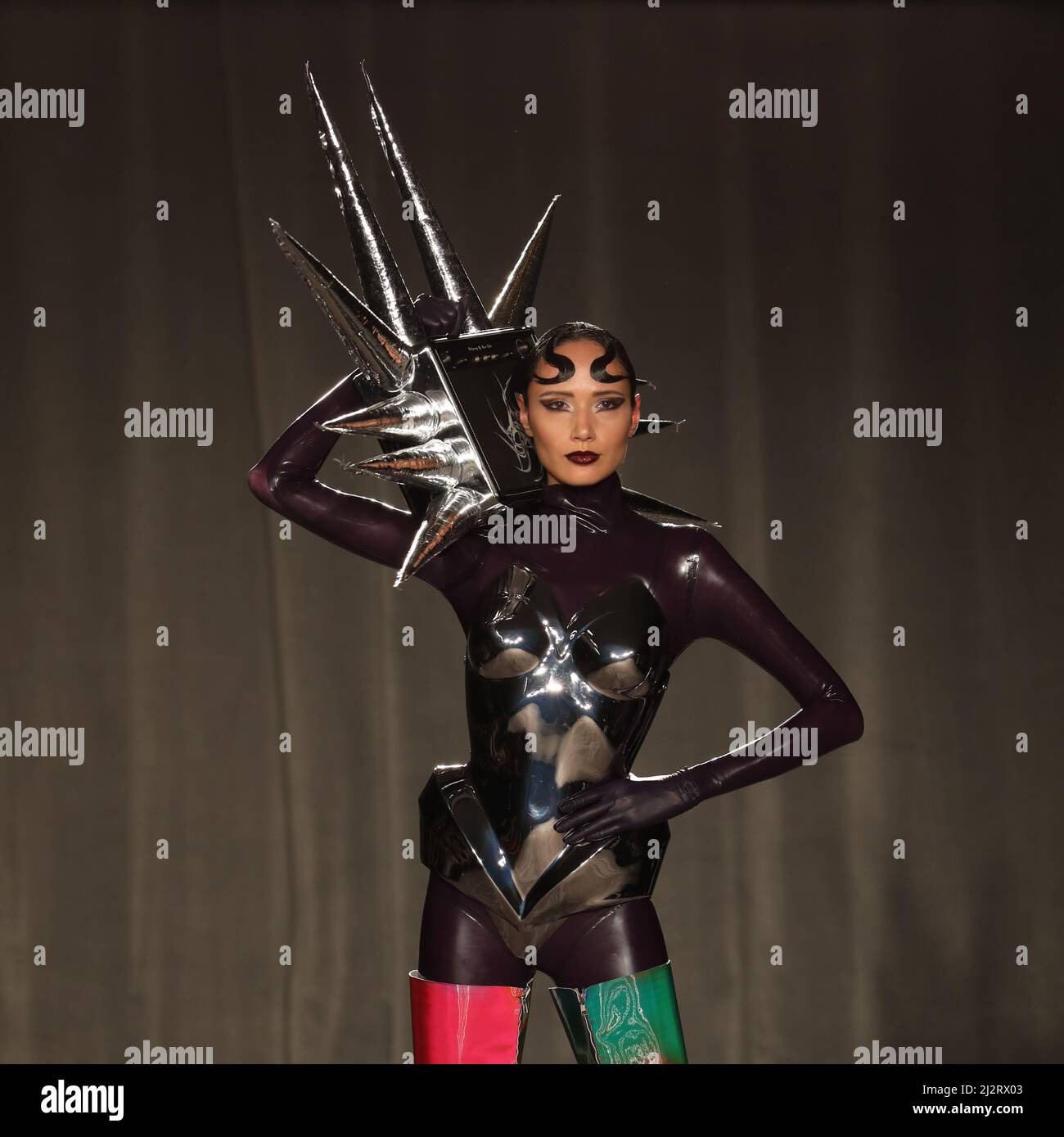 A model seen at On | Off Presents Jack Irving fashion show during ...