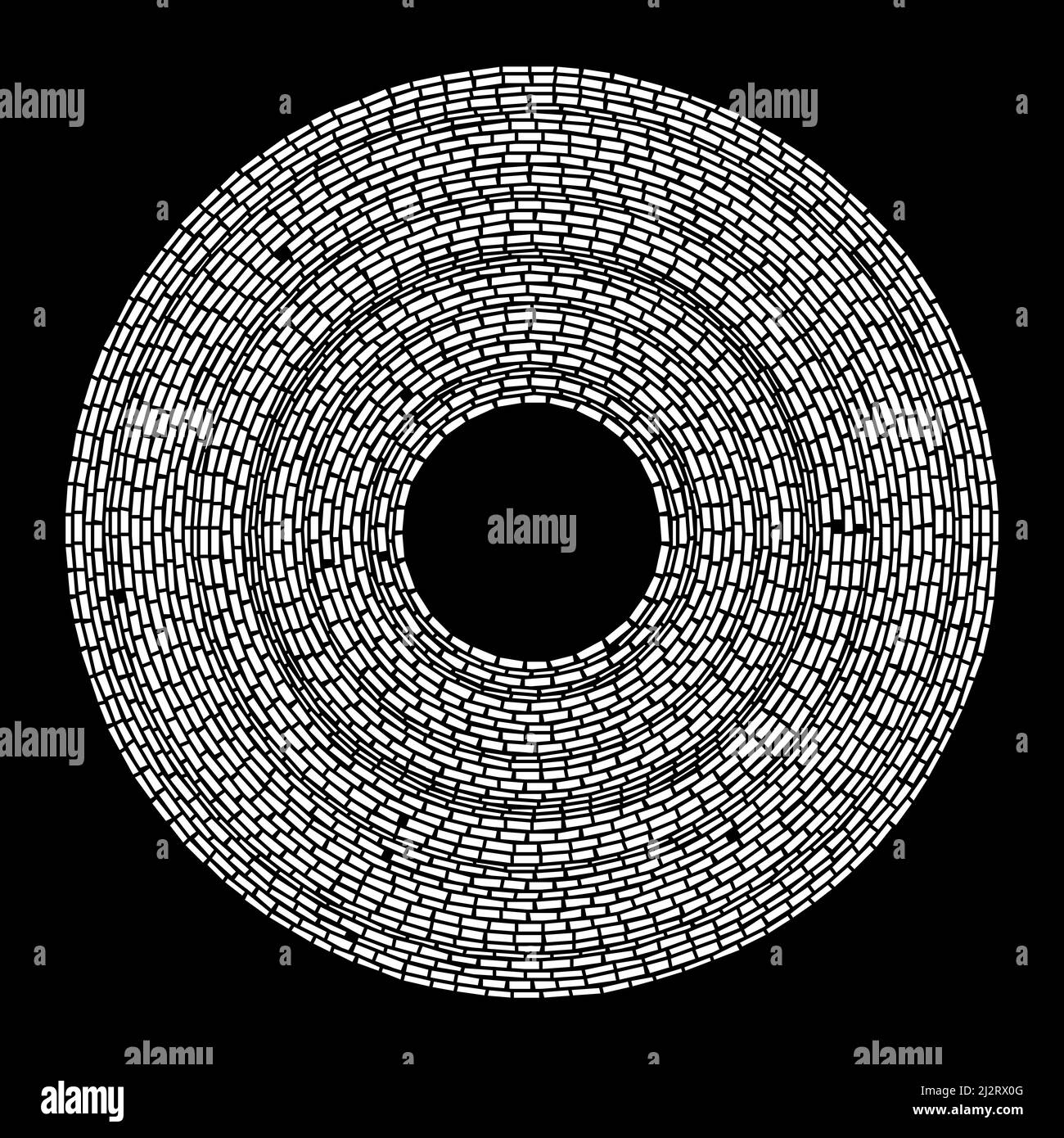 Concentric, geometric circle, ring design element of rectangle shapes ...