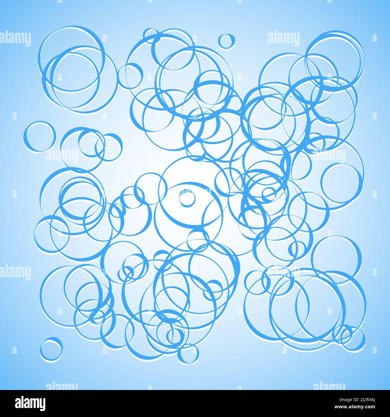 Random chaotic overlapping circles composition. Randomness concept ...