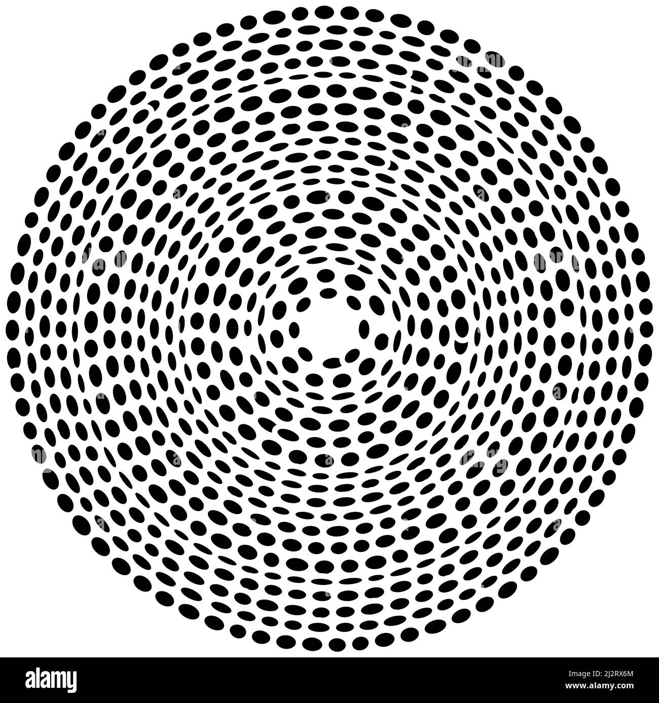 Circle rounded concentric pebble, stone, rock shapes. Circular ...