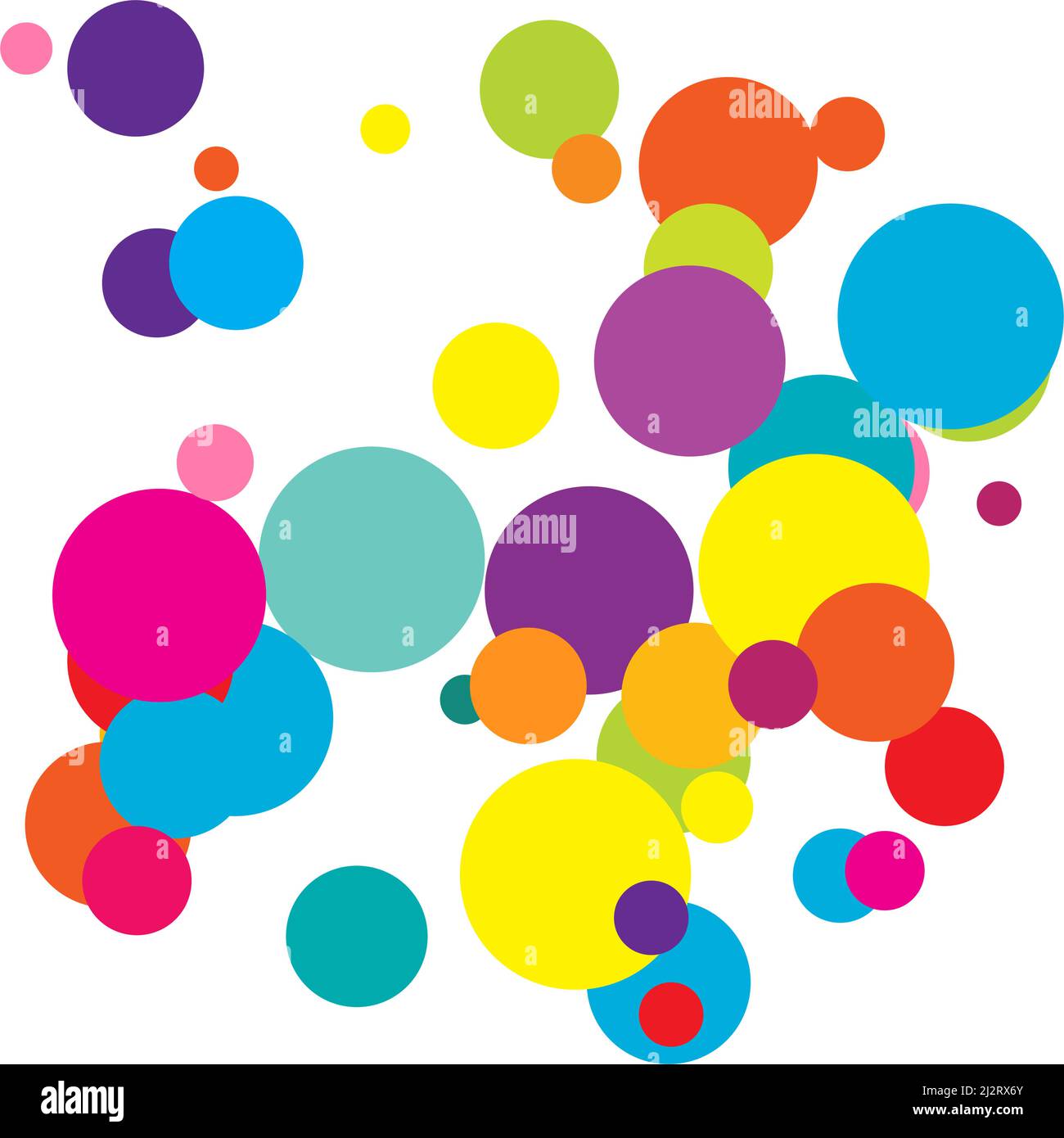 Random chaotic overlapping circles composition. Randomness concept ...