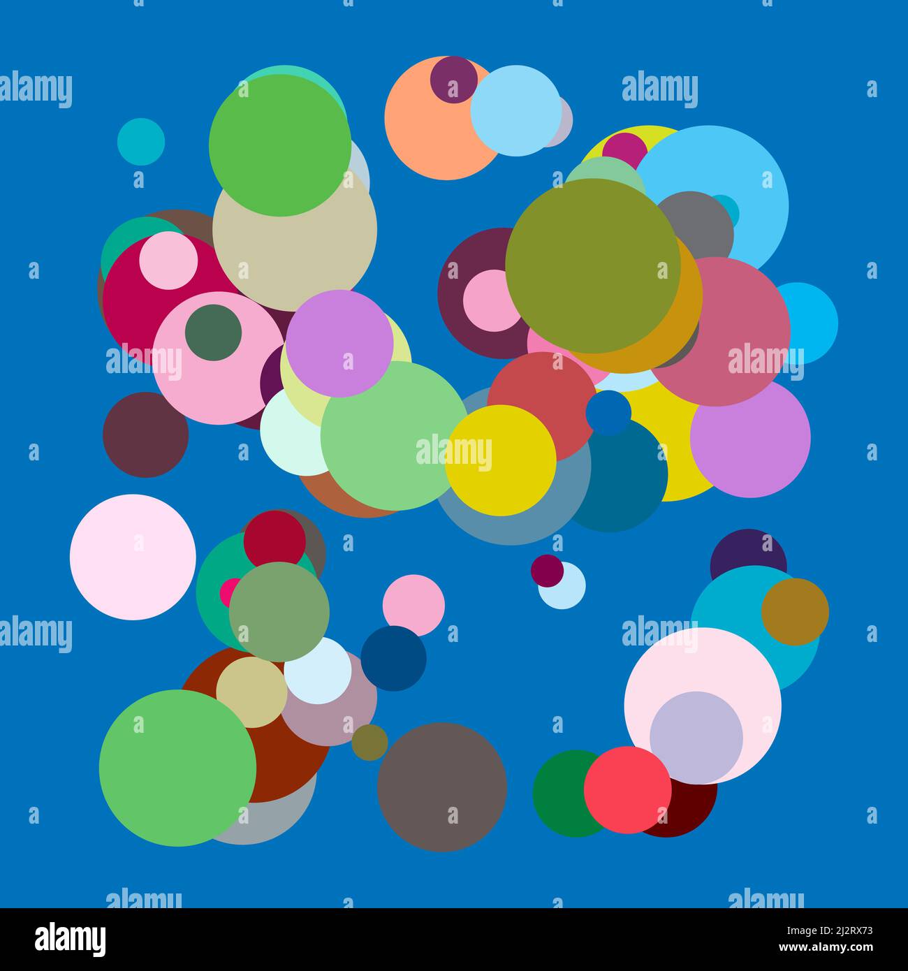 Random chaotic overlapping circles composition. Randomness concept ...