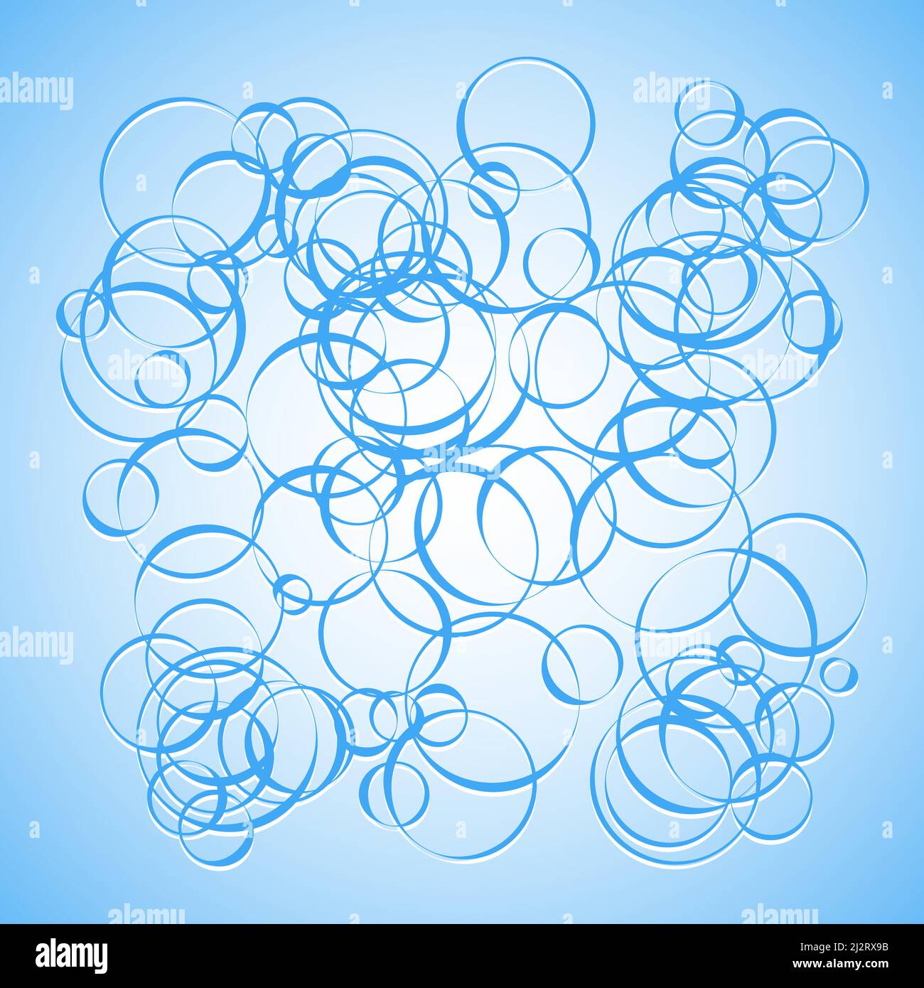 Random chaotic overlapping circles composition. Randomness concept ...