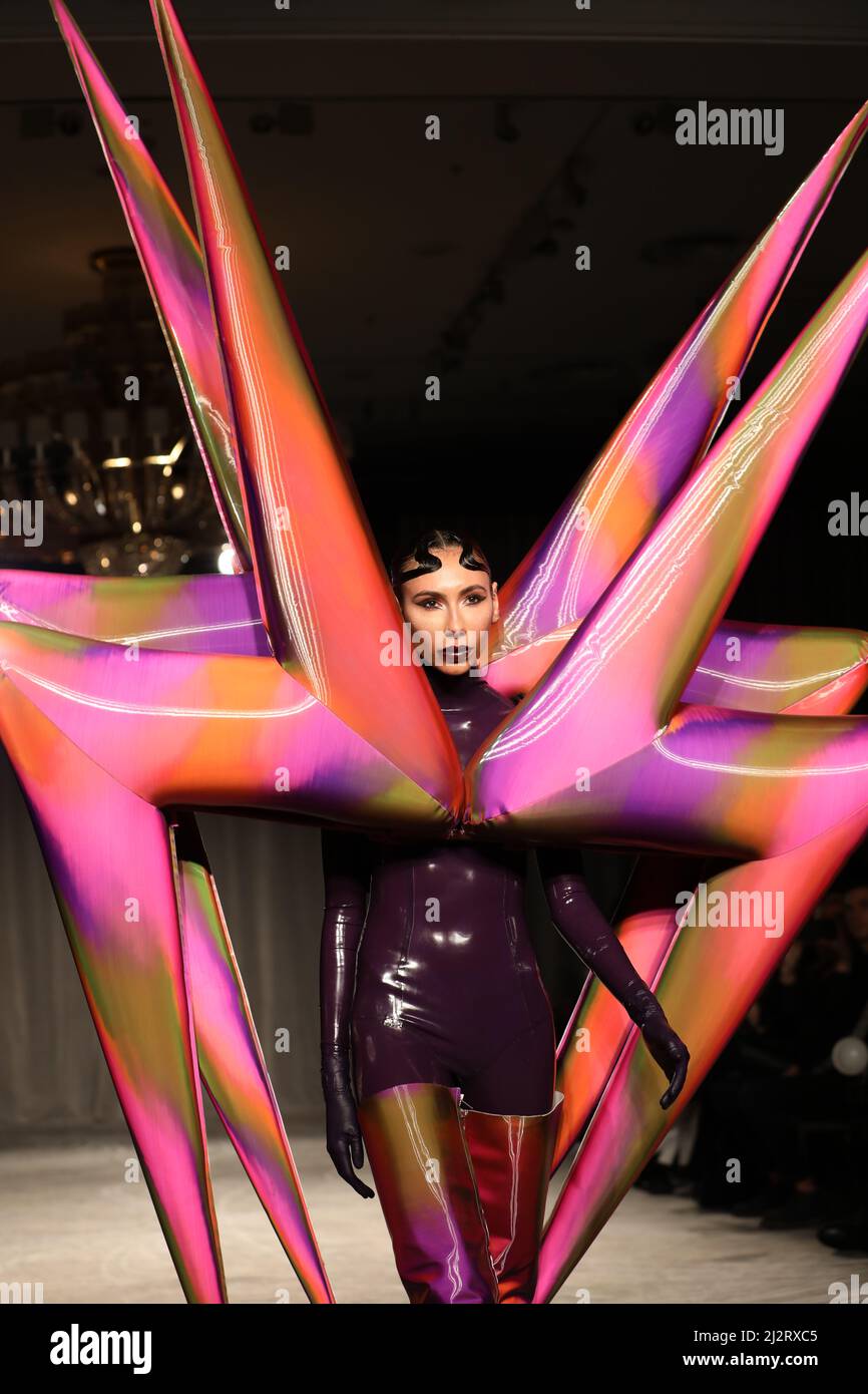 A model seen at On | Off Presents Jack Irving fashion show during ...