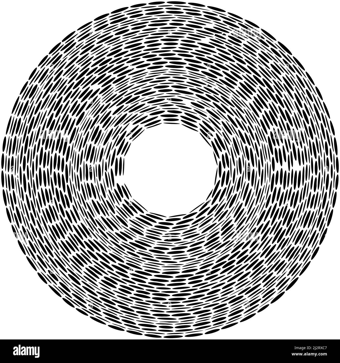 Circle rounded concentric pebble, stone, rock shapes. Circular ...