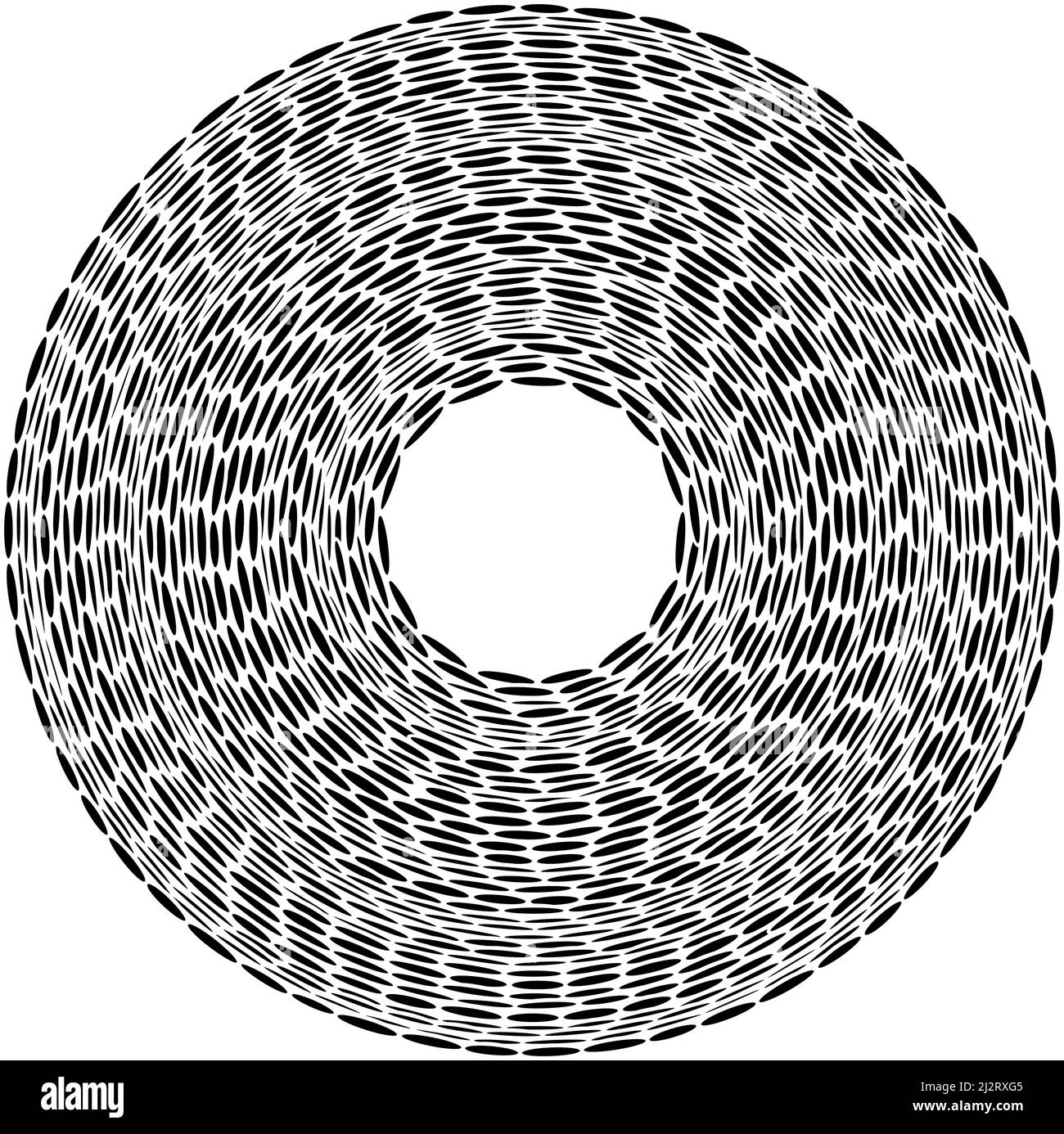 Circle rounded concentric pebble, stone, rock shapes. Circular ...