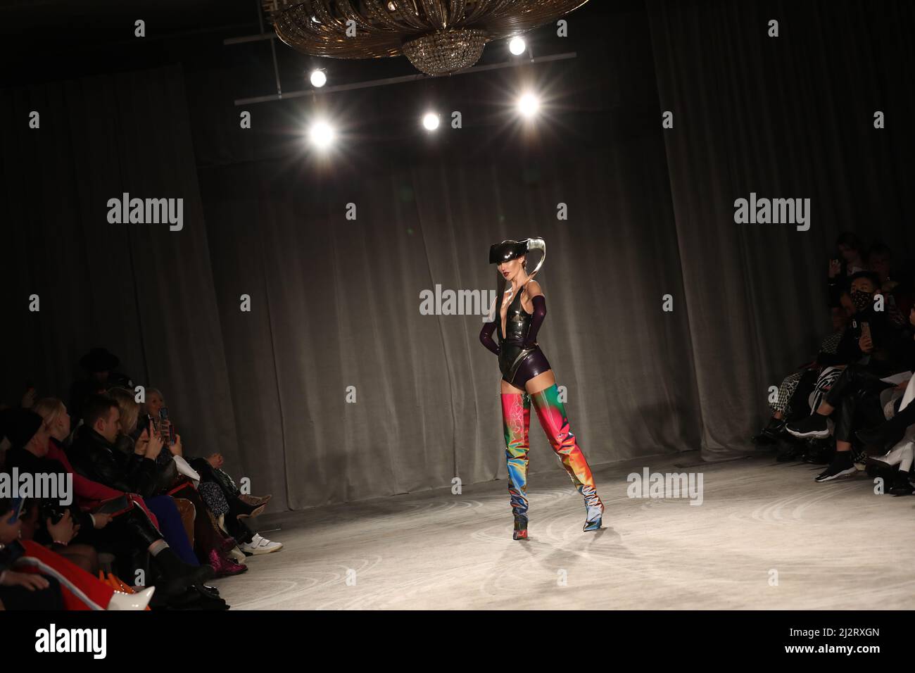 A model seen at On | Off Presents Jack Irving fashion show during ...