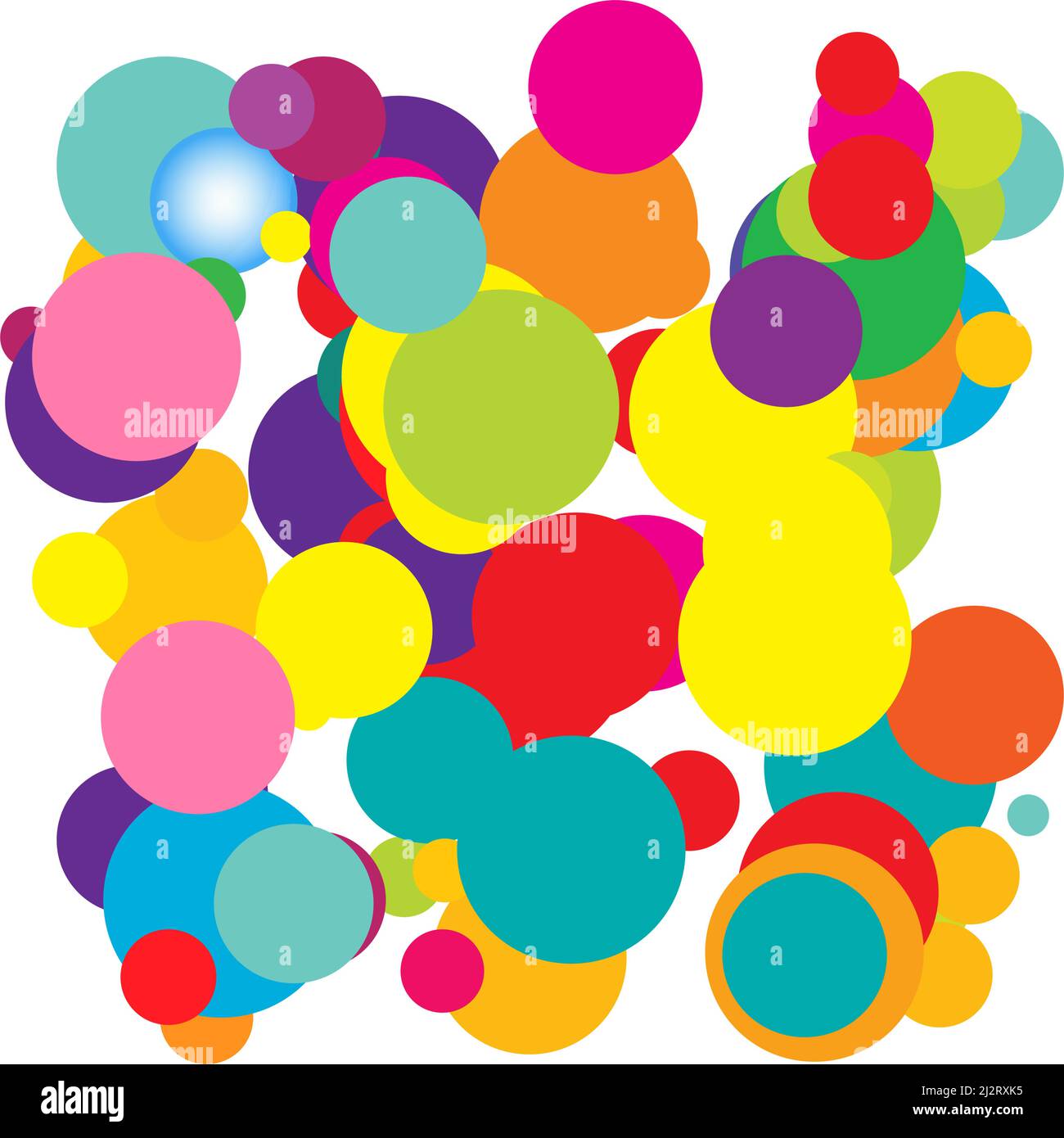 Random chaotic overlapping circles composition. Randomness concept. Stock vector illustration ...