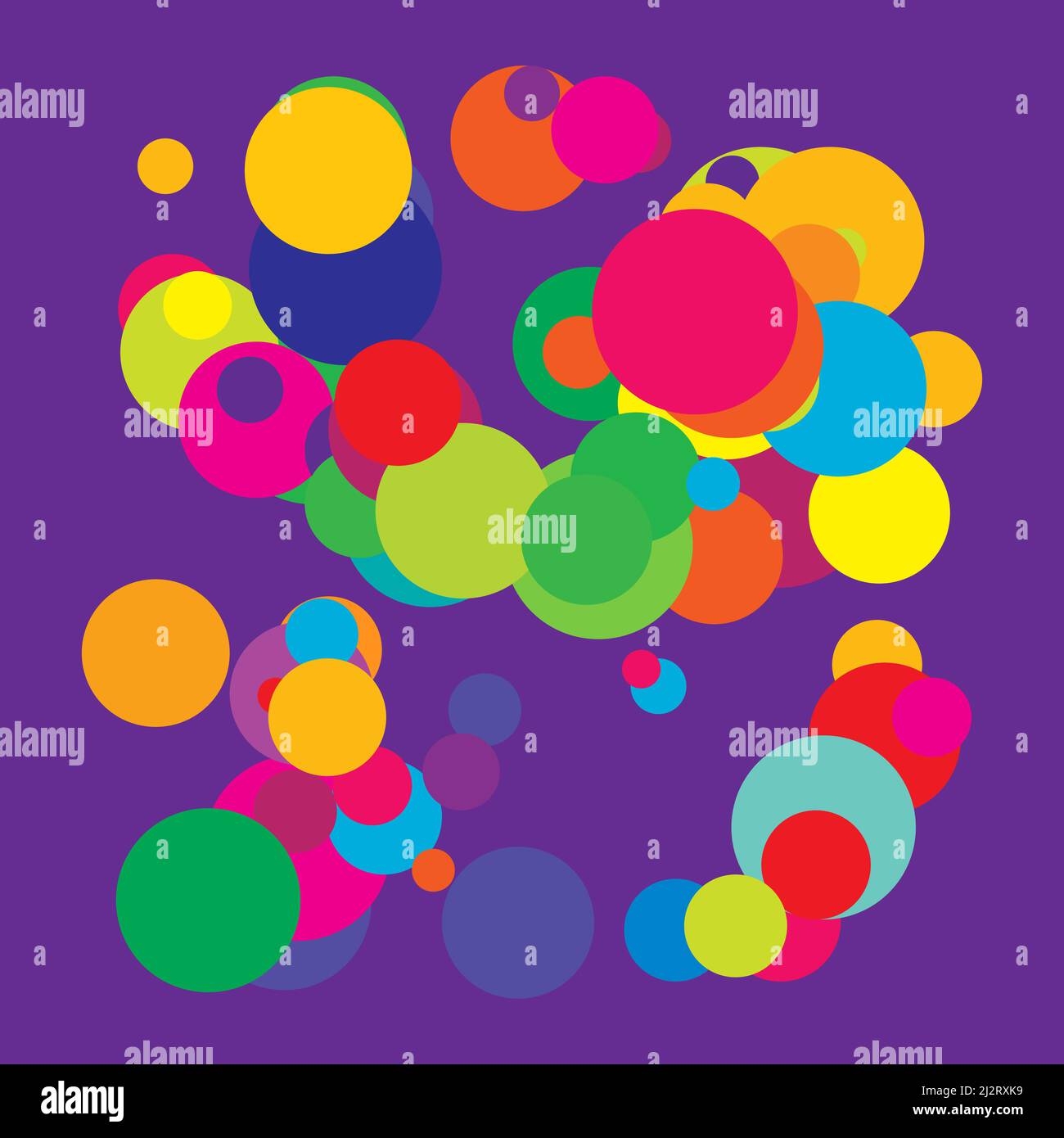Random chaotic overlapping circles composition. Randomness concept ...