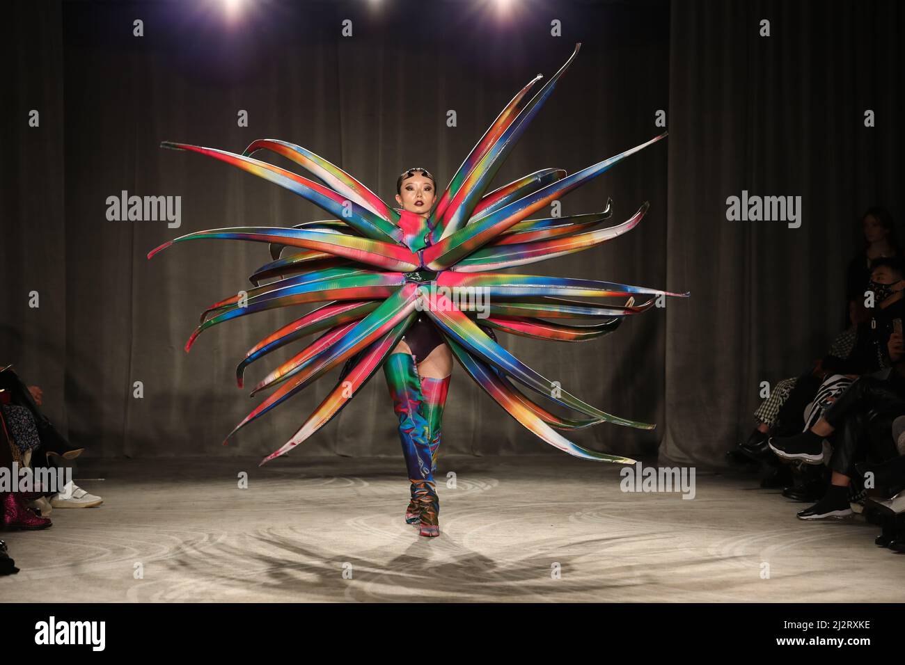 A model seen at On | Off Presents Jack Irving fashion show during ...