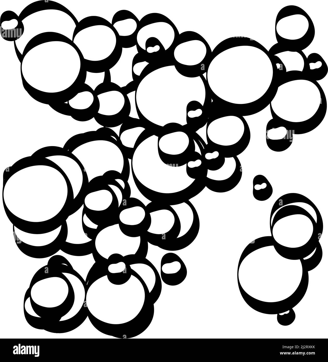 Random chaotic overlapping circles composition. Randomness concept ...