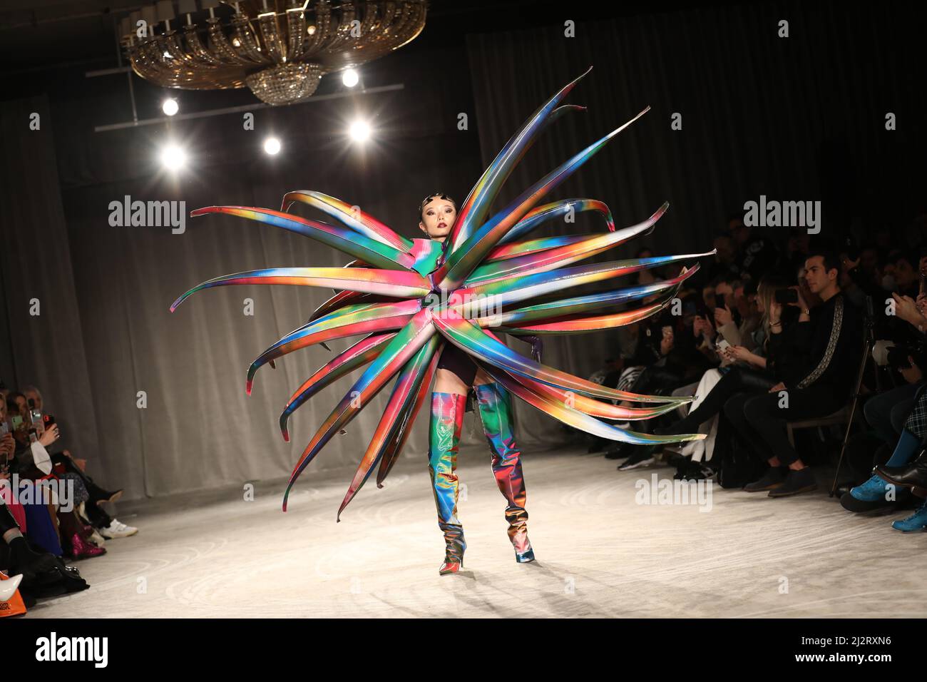 A model seen at On | Off Presents Jack Irving fashion show during ...