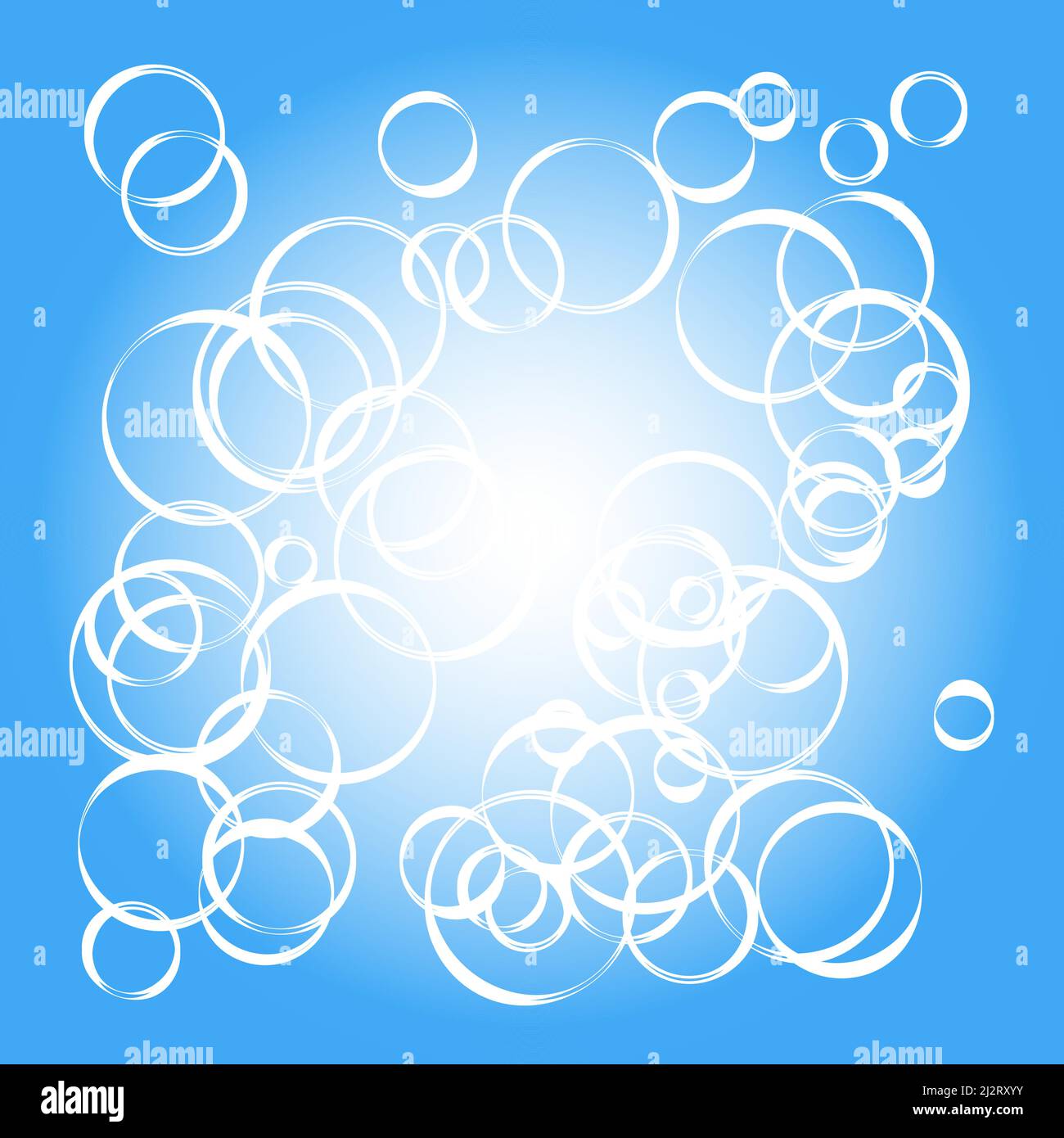 Random chaotic overlapping circles composition. Randomness concept ...