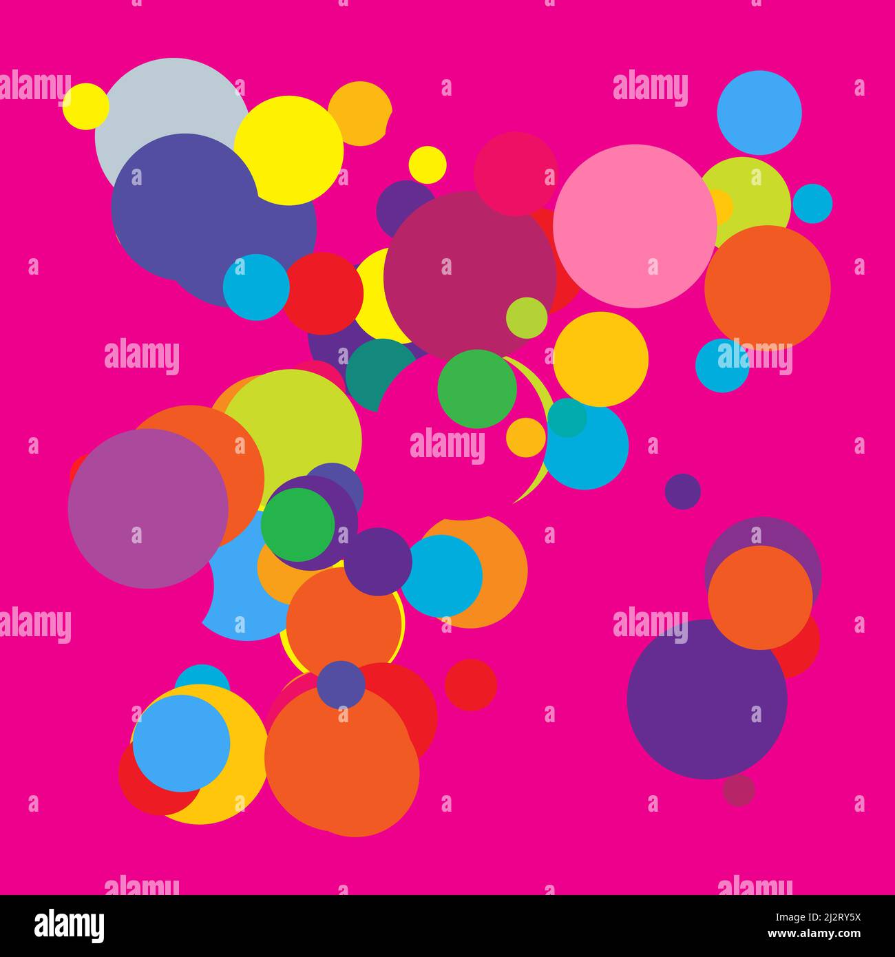 Random chaotic overlapping circles composition. Randomness concept ...
