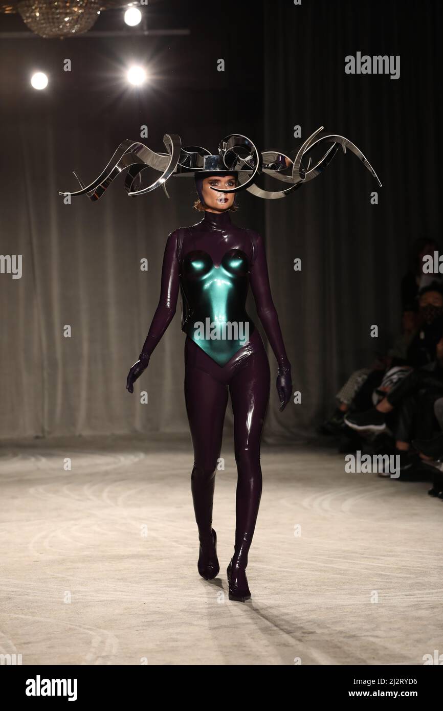 A model seen at On | Off Presents Jack Irving fashion show during ...