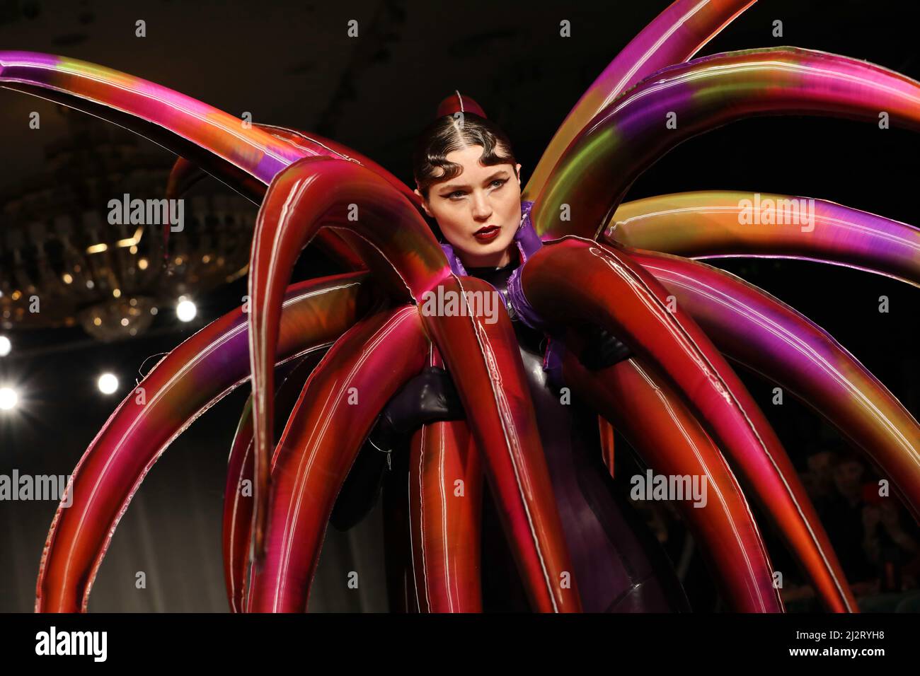 A model seen at On | Off Presents Jack Irving fashion show during ...