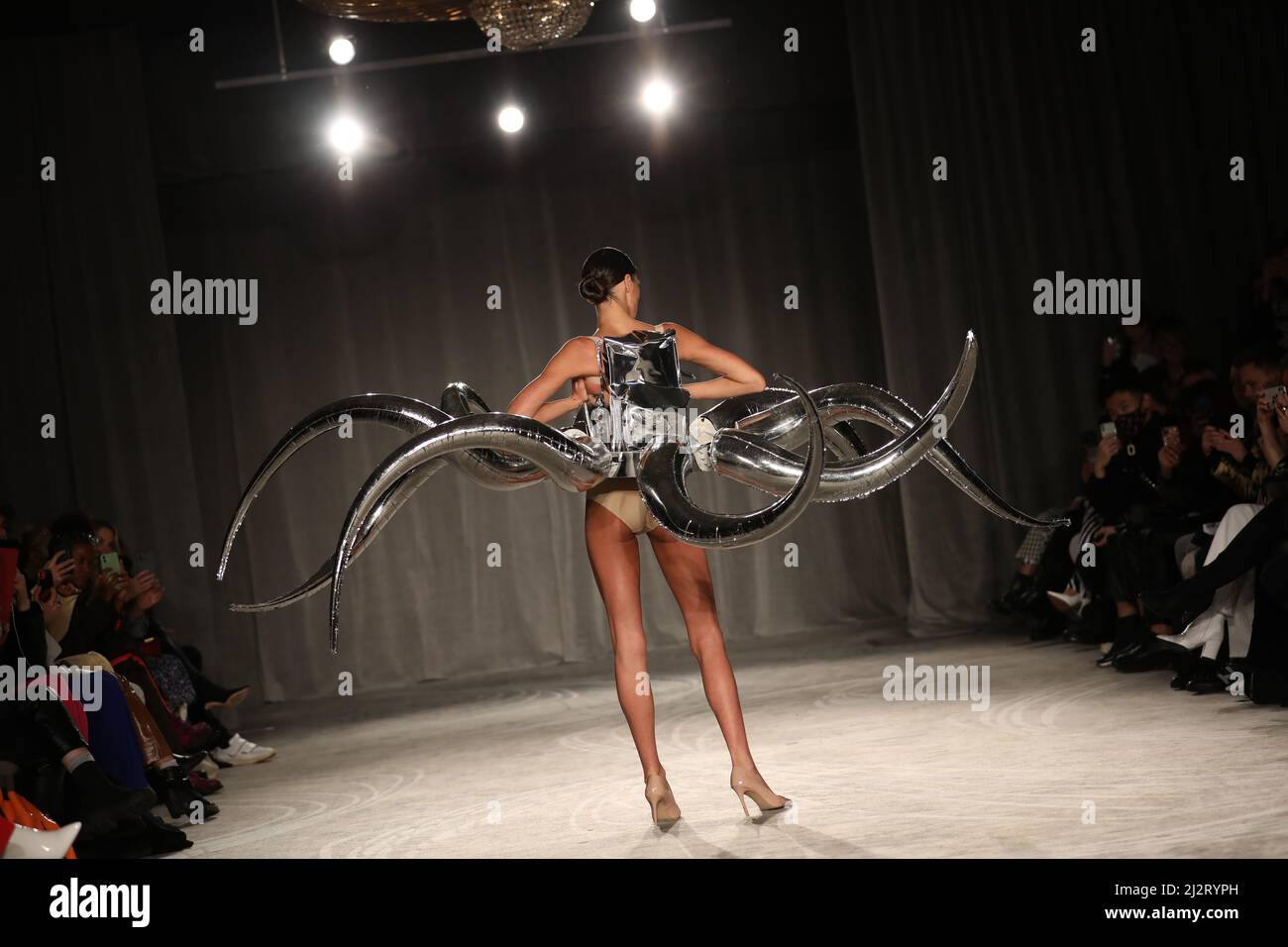 A model seen at On | Off Presents Jack Irving fashion show during ...