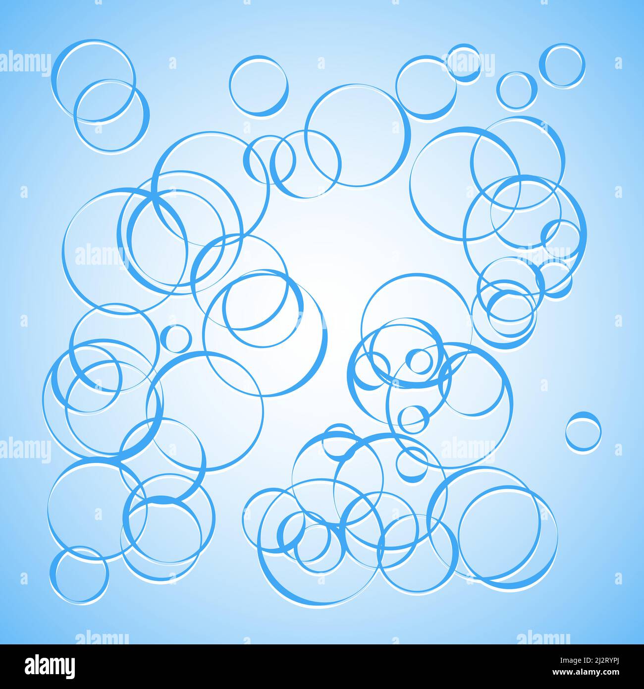 Random chaotic overlapping circles composition. Randomness concept ...