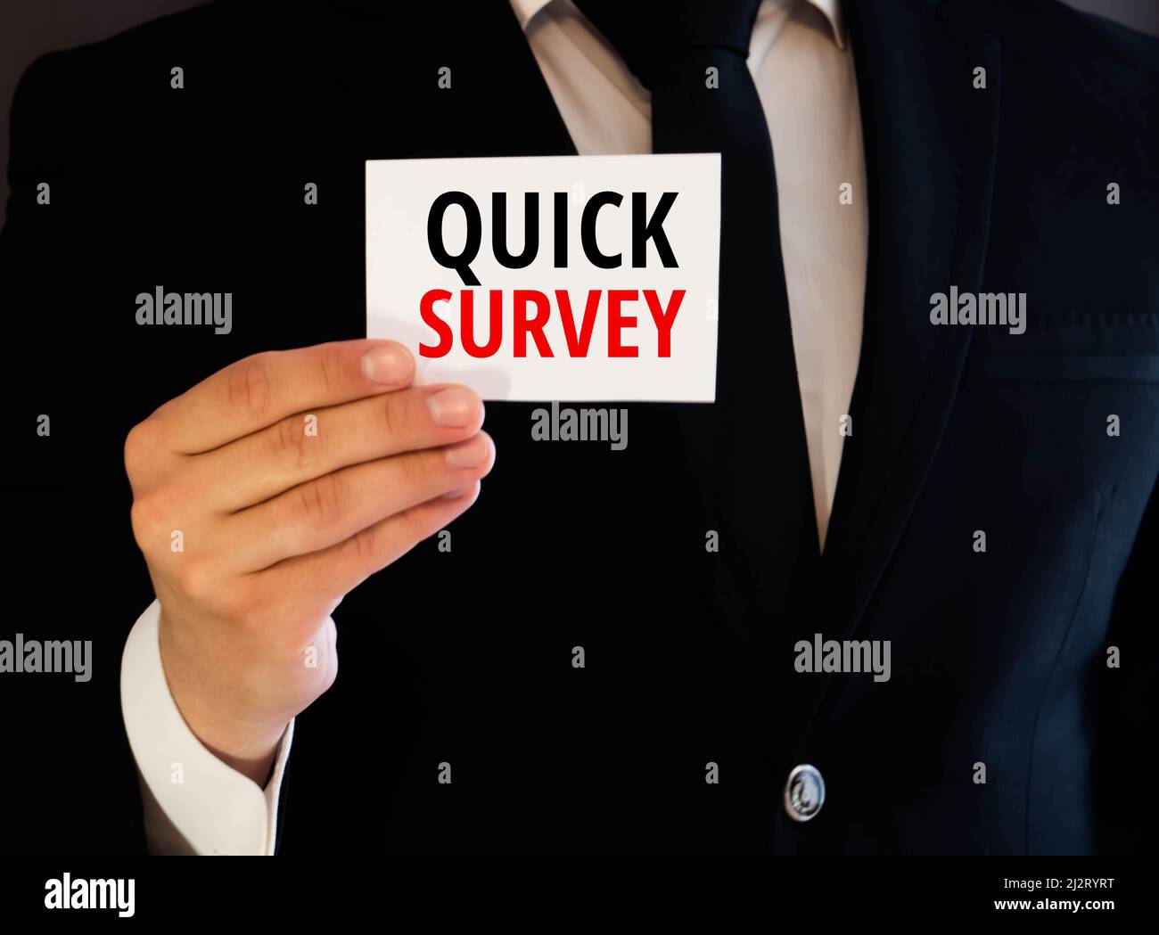 Quick Survey text written on a notebook with pencils Stock Photo - Alamy