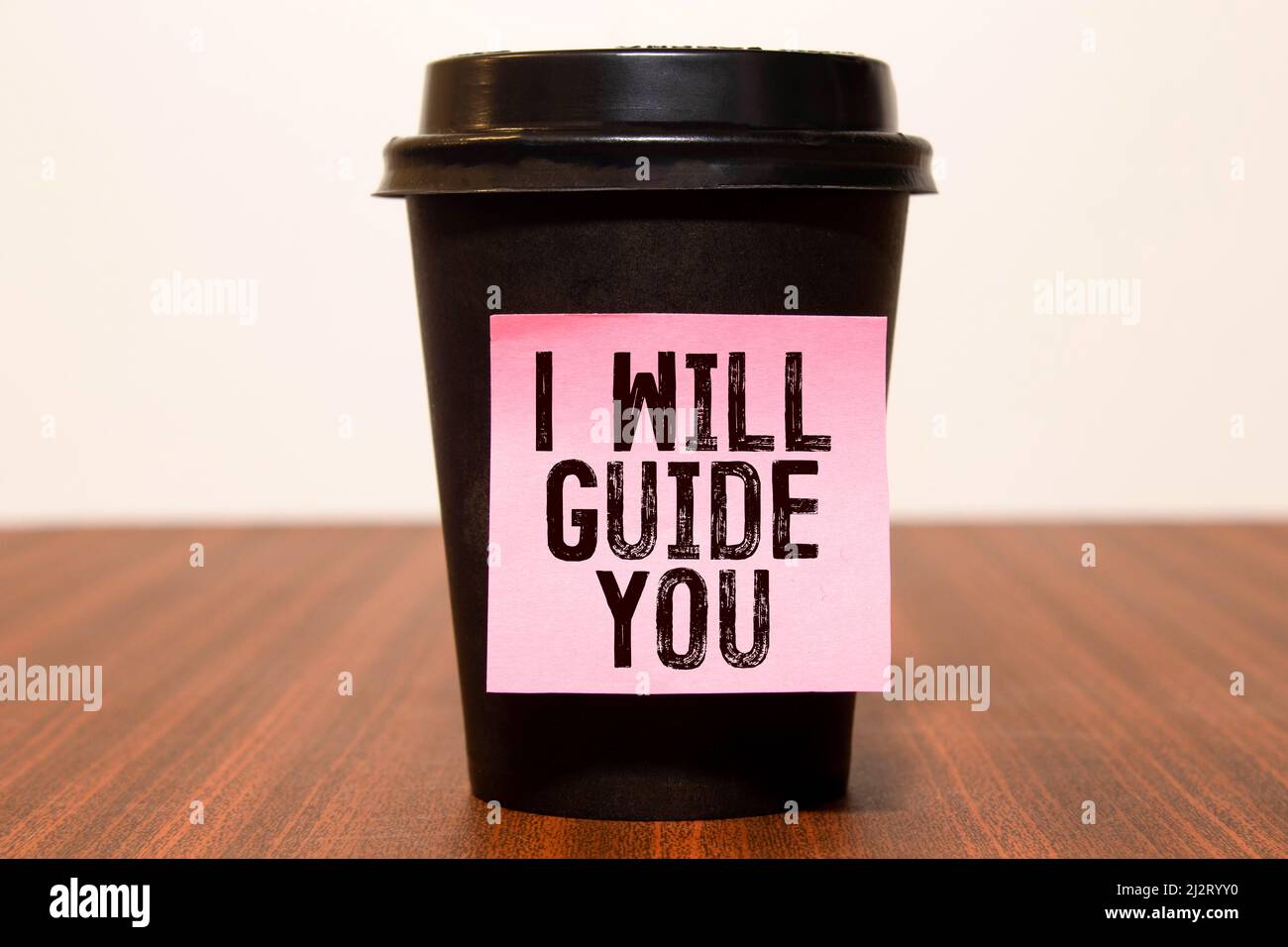 Text sign showing I Will Guide You. Conceptual photo Help showing a ...