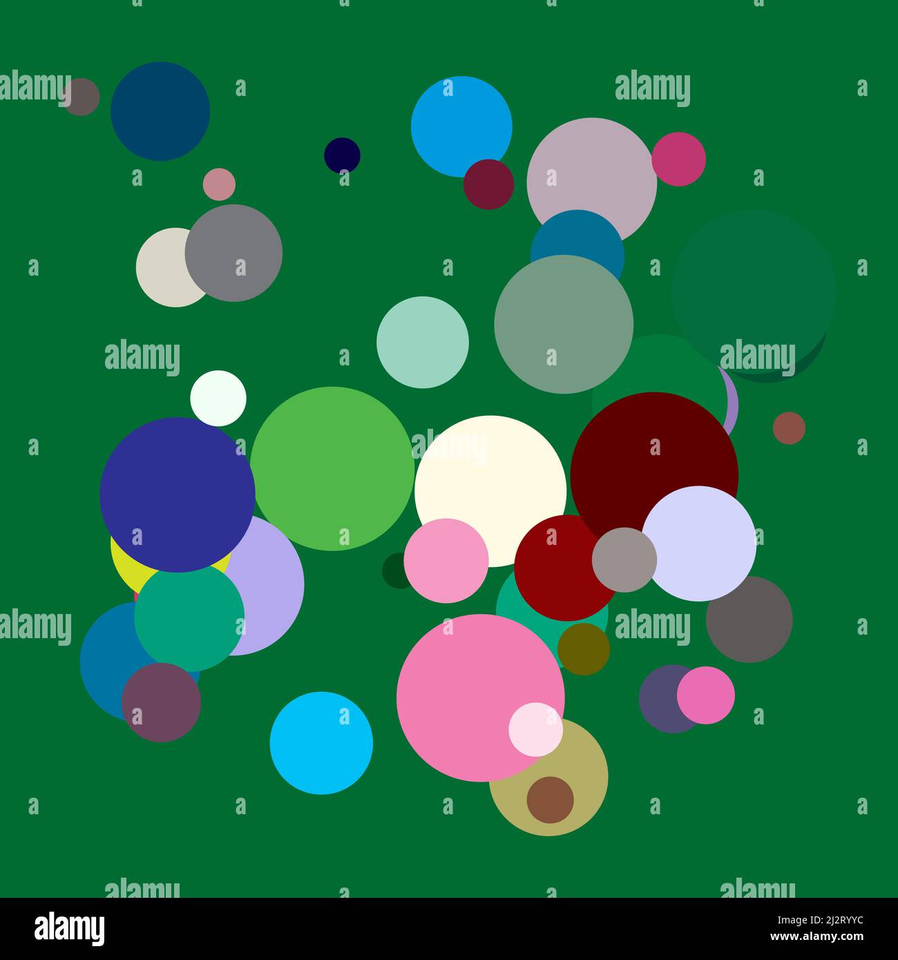 Random chaotic overlapping circles composition. Randomness concept ...