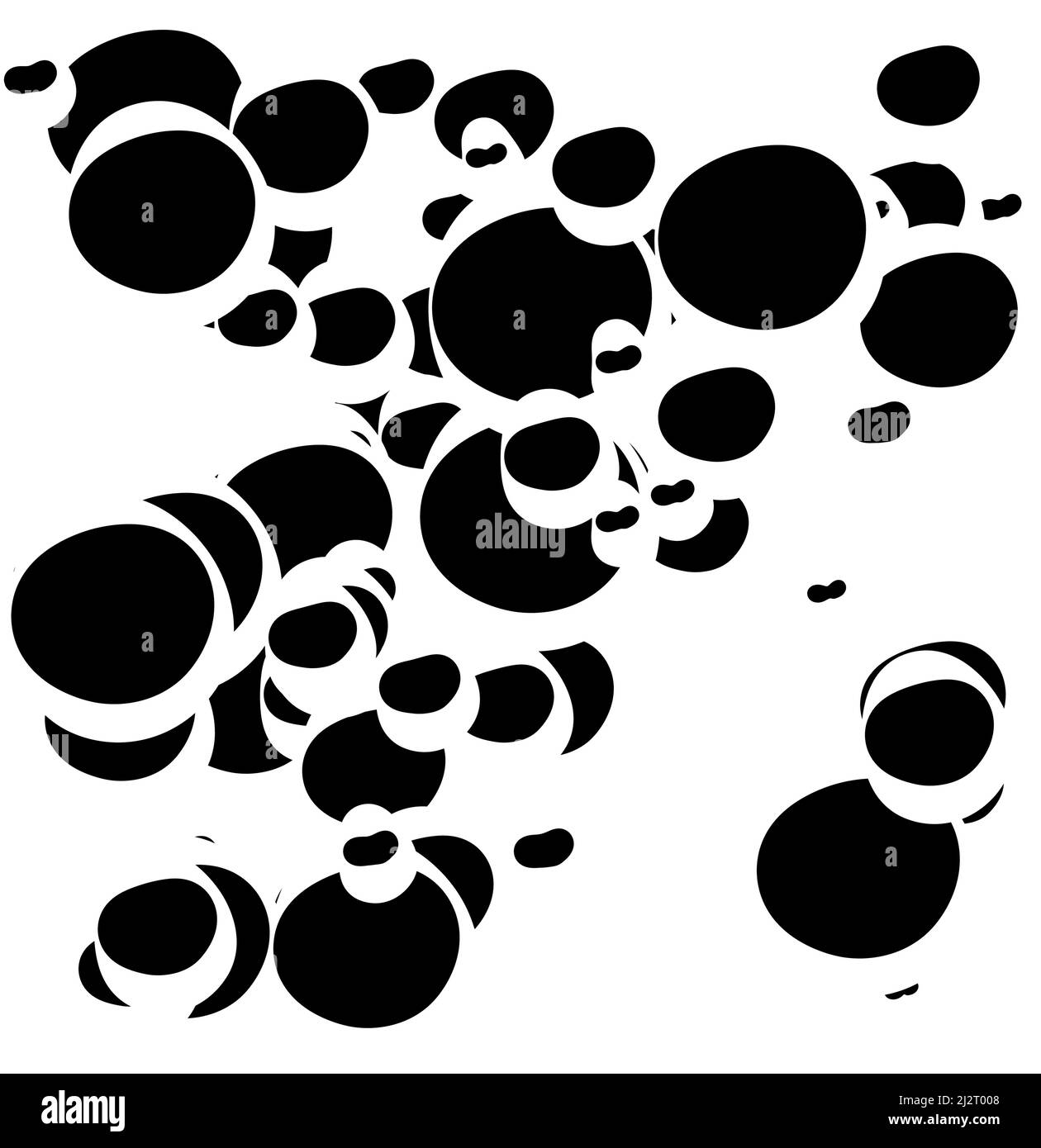 Random chaotic overlapping circles composition. Randomness concept ...