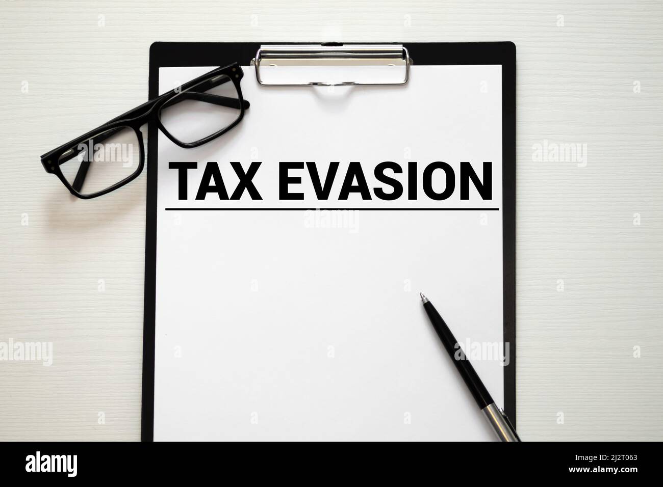 Text sign showing Tax Evasion. Conceptual photo the failure to pay or ...