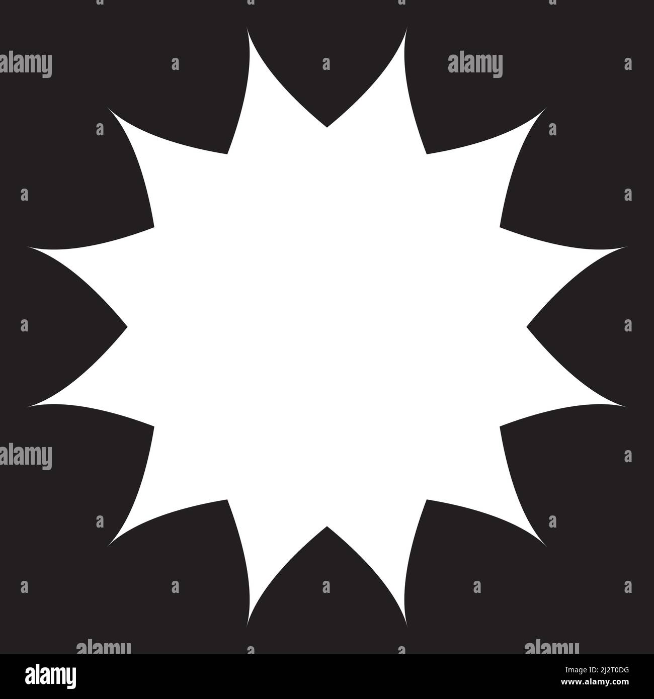 Price tag, label. Starburst, sunburst shape. Blank, empty price flash ...