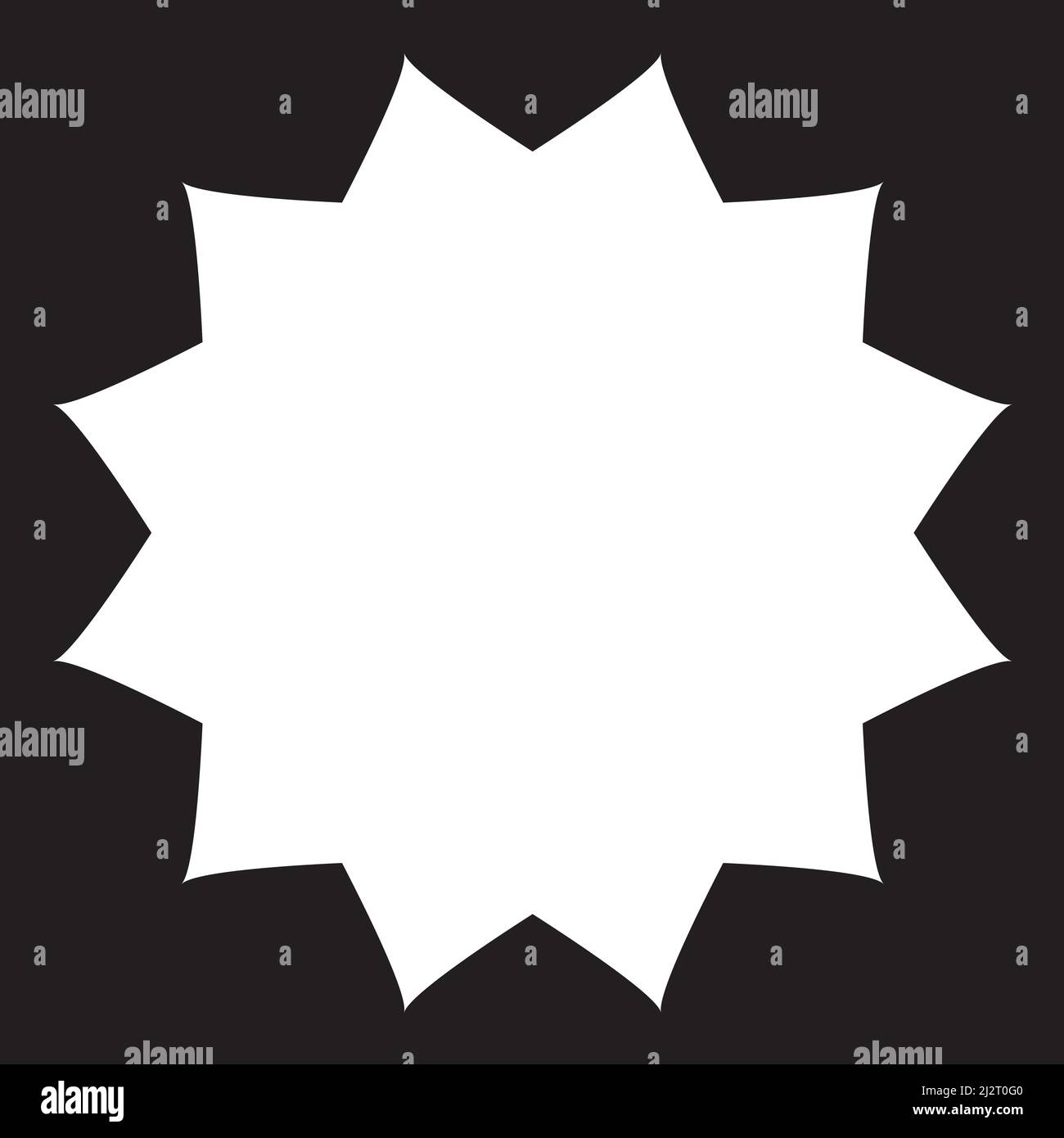 Price tag, label. Starburst, sunburst shape. Blank, empty price flash ...