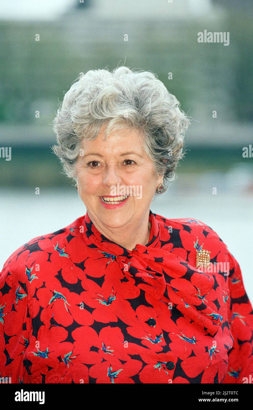 Speaker of the House of Commons Betty Boothroyd at Embankment, London ...