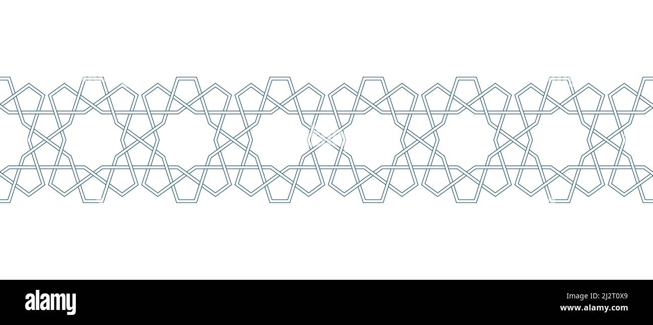 Islamic ornament pattern border for Ramadan card Stock Vector Image ...