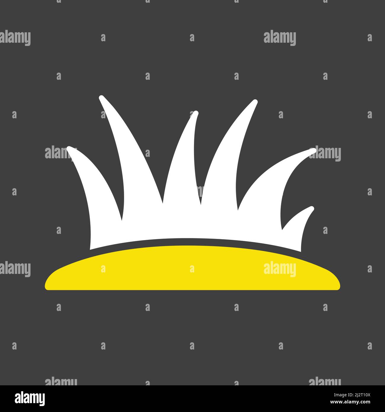 Lawn grass vector glyph icon. Gazon sign. Graph symbol for agriculture ...