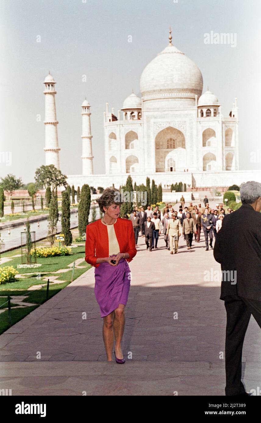 Princess Diana at the Taj Mahal, Agra, Uttar Pradesh, India, 11th ...