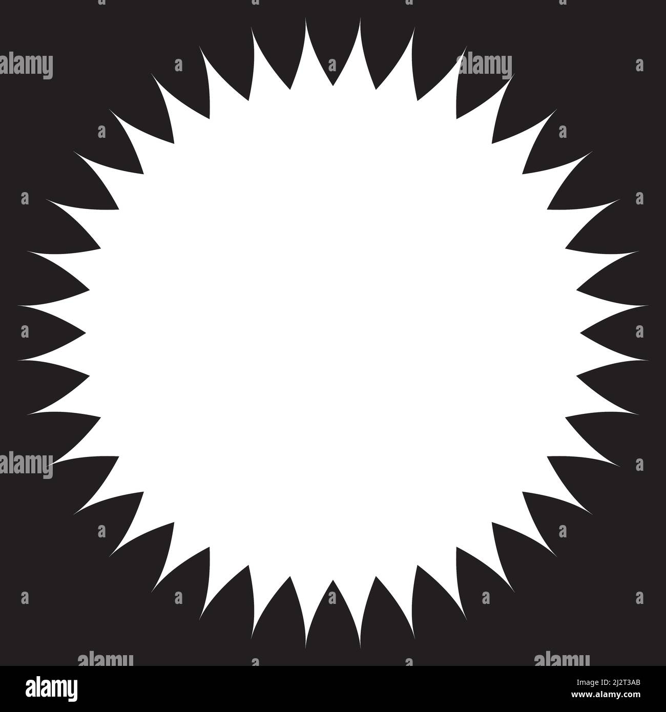 Price tag, label. Starburst, sunburst shape. Blank, empty price flash ...