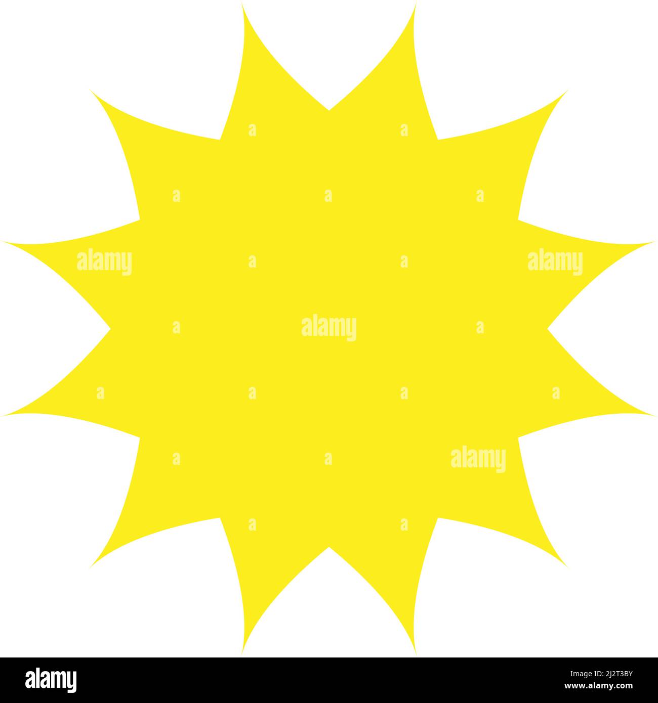 Price tag, label. Starburst, sunburst shape. Blank, empty price flash ...