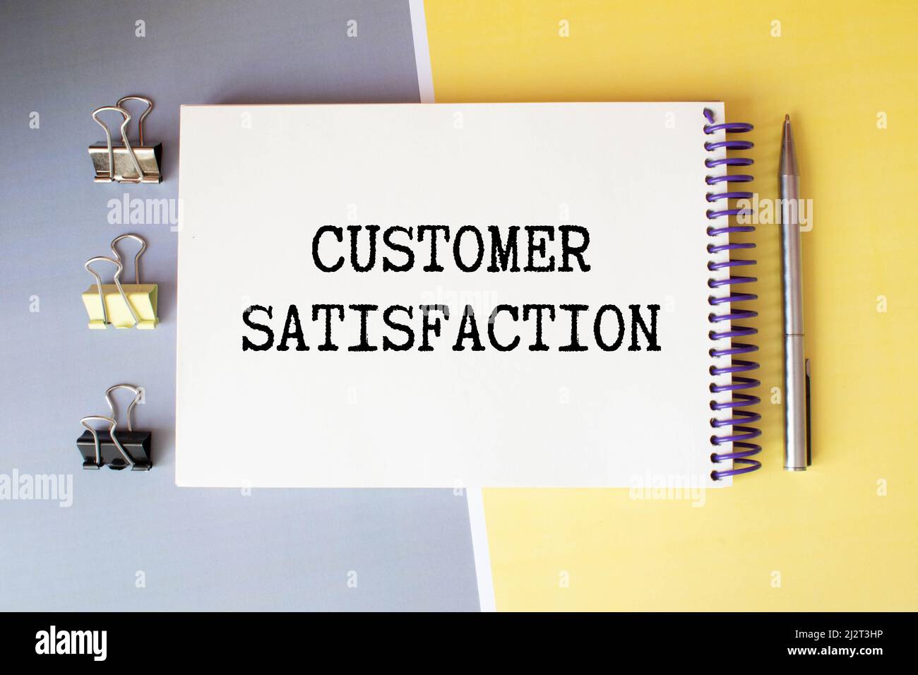 Man with a Note and a Word Customer Satisfaction Stock Photo - Alamy